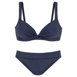 Lascana Damen Lascana Triangel-Bikini in Bralette-Form blau 34, Cup B