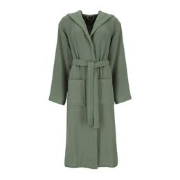 Vossen Bademantel &raquo;Silent, ideal f&uuml;r Sauna & Spa, Hotelbademantel, Morgenmantel&laquo; 1 Stk. Musselin gr&uuml;n Baumwolle L/XL L: 120cm