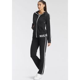 H.I.S. H.I.S Damen Trainingsanzug Set, 2 Stk. Softes, schnell trocknendes Stretchmaterial f&uuml;r hohen Komfort schwarz 36