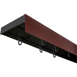 SN DECO GROUP Gardinenschiene &raquo;Vorhangschiene SH (1) mit Blende 5 cm&laquo; 2 l&auml;ufig-l&auml;ufig Fixma&szlig; braun Kunststoff B/L: 220cm, 2 l&auml;ufig
