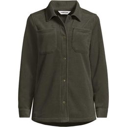 LANDS' END Anyweather Fleece-Hemdjacke f&uuml;r Damen, Damen, size: regular, Gr&uuml;n, Polyester, by Lands' End