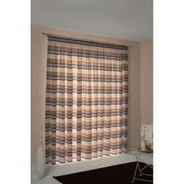 WIRTH Vorhang &raquo;Menorca&laquo; Kr&auml;uselband 1 Stk. tlg. beige Baumwolle, Polyester 145cm, Kr&auml;uselband, 135cm