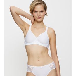 Triumph Damen B&uuml;gelloser BH &raquo;Modern Soft+Cotton N&laquo; mit dezenten Streifen wei&szlig; 110, Cup C