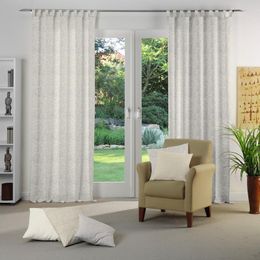 WIRTH Vorhang &raquo;Gospic&laquo; Schlaufen 1 Stk. tlg. braun Jacquard, Baumwolle, Polyester 175cm, Schlaufen, 132cm