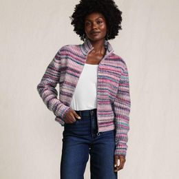 LANDS' END Strick-Cardigan mit Rei&szlig;verschluss f&uuml;r Damen, Damen, size: regular, Pink, Wolle/Polyester/Nylon, by Lands' End