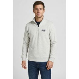 Jack & Jones Jack & Jones Herren Sweater &raquo;JJBRANDON SWEAT HALF ZIP&laquo; wei&szlig; XS