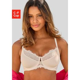 Nuance by Lascana Minimizer-BH mit B&uuml;gel & h&uuml;bschem Schmuckaccessoire &ndash; ideal f&uuml;r gro&szlig;e Gr&ouml;&szlig;en beige 100, Cup C Minimizer-BH