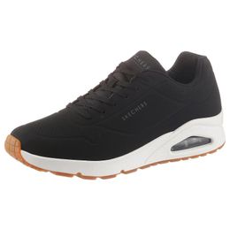 Skechers Herren Sneaker &raquo;Uno - Stand on Air&laquo; , Freizeitschuh, Halbschuh, Schn&uuml;rschuh mit extra D&auml;mpfung schwarz-wei&szlig; 46