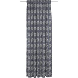 Adam Vorhang &raquo;Romantic Puligny&laquo; Multifunktionsband 1 Stk. tlg. aus 100% Bio-Baumwolle blau Jacquard, Baumwolle 145cm, Multifunktionsband, 142cm