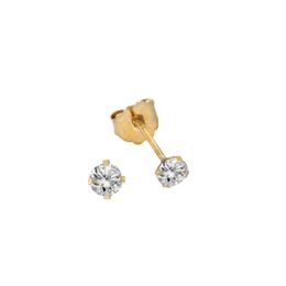 Firetti Damen Paar Ohrstecker &raquo;Schmuck Geschenk Gold 333 Ohrschmuck gl&auml;nzender Klassiker&laquo; mit Zirkonia (synth.) gold 3, Gelbgold 333