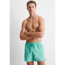 Marc O'Polo Marc O'polo Damen Marc O'Polo Badeshorts &raquo;Essentials Beach Jersey&laquo; mit seitlichem Schriftzug-Design gr&uuml;n L, N-Gr