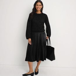 LANDS' END Pullover mit Schleife f&uuml;r Damen, Damen, size: regular, Schwarz, Metall/Polyester-Mischung, by Lands' End