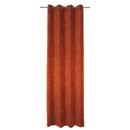 WIRTH Vorhang &raquo;B-Holmsund&laquo; &Ouml;sen 1 Stk. tlg. braun Chenille, Polyacryl 145cm, &Ouml;sen, 132cm