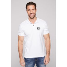 CAMP DAVID Herren CAMP DAVID Poloshirt mit kleiner Logo-Stickerei auf Brusth&ouml;he wei&szlig; M