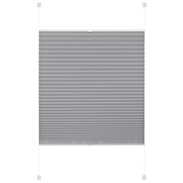 Gardinia Plissee &raquo;EASYFIX PIA&laquo; blickdicht Perlreflex-beschichtet ohne Bohren verspannt mit patentiertem Tr&auml;gersystem grau Obermaterial: 100% Polyester