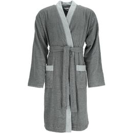 Esprit Herrenbademantel &raquo;Double Stripe, ideal f&uuml;r Sauna & Spa, Hotelbademantel, Morgenmantel&laquo; 1 Stk. Doubleface Kimonomantel grau Webfrottier M L: 116cm