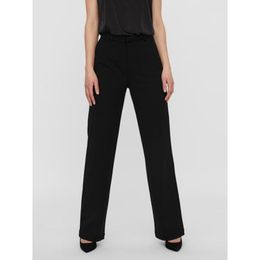 V&eacute;ro Moda Vero Moda Damen Anzughose &raquo;VMZAMIRA MW SLIM STRAIGHT PANT NOOS&laquo; Materialmix schwarz L (40), L&auml;nge 30