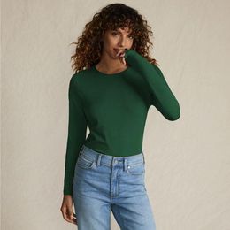 LANDS' END Shirt aus Baumwolle/Modal-Mix mit Rundausschnitt f&uuml;r Damen in Petite-Gr&ouml;&szlig;e, Damen, size: petite, Gr&uuml;n, Baumwolle Modal, by Lands' End