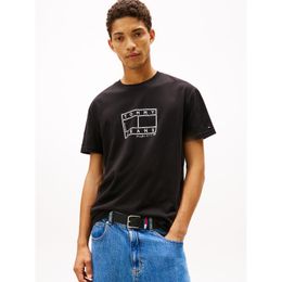 Tommy Jeans Herren T-Shirt &raquo;TJM CENTER FLAG&laquo; mit Stempel-Logo, regular fit, Rundhals XXL