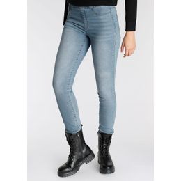 Arizona Damen Jeansjeggings &raquo;mit leichtem Thermo Effekt&laquo; extra-eng geschnitten, hohe Leibh&ouml;he, mit Coinpocket blau 34, N-Gr