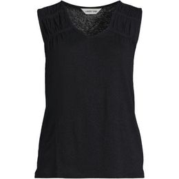 LANDS' END &Auml;rmelloses Soft FlowTop aus Leinenmix in Plus-Gr&ouml;&szlig;e, Damen, size: plus, Elfenbein, Leinen/Baumwolle Modal, by Lands' End