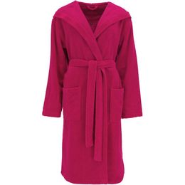 Vossen Unisex-Bademantel &raquo;Lynn, ideal f&uuml;r Sauna & Spa, Hotelbademantel, Morgenmantel&laquo; lila Wirkvelours M L: 120cm