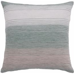 HOMING Dekokissen &raquo;Linn&laquo; Farbverlauf, modern, Streifen, Kissenh&uuml;lle ohne F&uuml;llung, 1 St&uuml;ck gr&uuml;n Polyester B/L: 40cm x 40cm, 1 Stk.