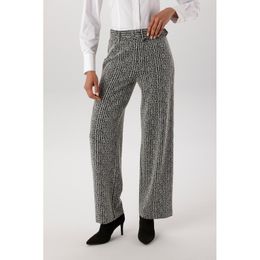 Aniston Selected Damen Aniston SELECTED Schlupfhose mit G&uuml;rtel im gleichen Karomuster-Design - NEUE KOLLEKTION 34, N-Gr