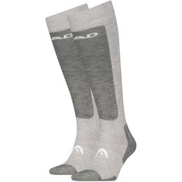 Head Herren Socken mit eingestricktem Markenlogo grau 31-34