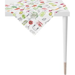 Apelt Mitteldecke &raquo;3977 SUMMERTIME, Sommerdeko, Sommer&laquo; Digitaldruck bunt Baumwolle B/L: 88cm x 88cm, 1 Stk., quadratisch