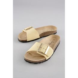 Aniston Shoes Damen Aniston SHOES Pantolette Hausschuh, Sommerschuh, Schlappen - NEUE KOLLEKTION gelb 39