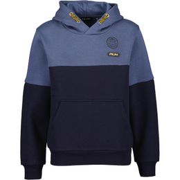 Blue Seven Herren Kapuzensweatshirt, Baumwollmischung und Colorblocking-Look blau 140