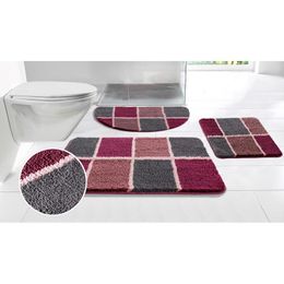 OTTO home Badematte &raquo;Anna mit Kachelmuster, Badvorleger, Badezimmer Teppich, Duschvorleger&laquo; H&ouml;he 20 mm rutschhemmend beschichtet strapazierf&auml;hig 