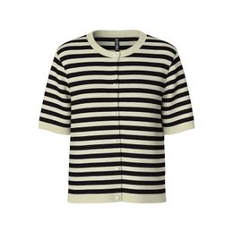 Pieces Damen Pieces Strickjacke &raquo;PCORINA SS STRIPE KNIT CARDI PWP BC&laquo; schwarz M