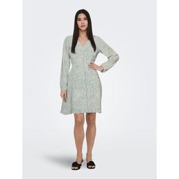 Only Damen Only Druckkleid &raquo;ONLEVIDA L/S SHORT DRESS WVN NOOS&laquo; L, N-Gr