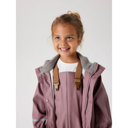 name it M&auml;dchen Regenmantel &raquo;NKNDRY10 Regenjacke und Hose im Set&laquo; Set, 2 Keine Latzhose! Unifarben, casual, regular fit, Kunstfaser, Web rosa 86