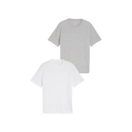 Tom Tailor Herren Tom Tailor T-Shirt Packung, 2 mit Logo Print grau M