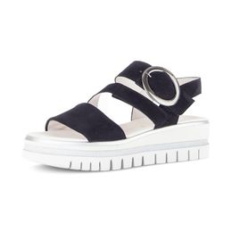 Gabor Damen Keilsandalette , Plateau, Riemchensandale mit Keilabsatz schwarz 43