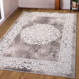 OTTO home Teppich &raquo;Dafna&laquo; rechteckig 9 mm H&ouml;he Orient-Optik, Vintage Design, Kurzflor, pflegeleicht, dezenter Glanz beige Kunstfaser B : 60cm 1 Stk., 