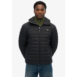 Superdry Herren Steppjacke &raquo;Hooded Fuji Lite Jacket&laquo; mit Kapuze slim fit Form, mit Kapuze schwarz S