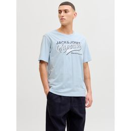 Jack & Jones Jack & Jones Herren Rundhalsshirt &raquo;JJELOGO TEE SS O-NECK 2 COL SS26 SN&laquo; mit Grafikprint XXL