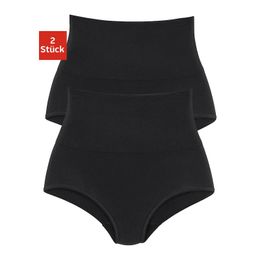 Petite Fleur By Lascana Damen petite fleur by Lascana Formslip 2er-Pack, shape wear, unifarben, Baumwollmischung schwarz 36/38