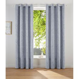 LeGer Home by Lena Gercke Vorhang &raquo;LESKA&laquo; &Ouml;sen 1 Stk. tlg. blickdicht, glatt, gewebt, monochrom, verschiedene Gr&ouml;&szlig;en grau Jacquard, Polyacryl, 