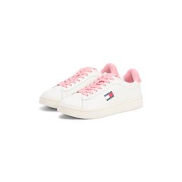 Tommy Jeans Damen Plateausneaker &raquo;ARCHIVE' 98&laquo; Freizeitschuh, Halbschuh, Schn&uuml;rer mit Kontrastbesatz an der Ferse rosa 39