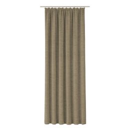 WIRTH Vorhang &raquo;B-Holmsund&laquo; Kr&auml;uselband 1 Stk. tlg. grau Chenille, Polyacryl 145cm, Kr&auml;uselband, 132cm