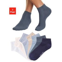 H.I.S. H.I.S Herren Sneakersocken &raquo;Herren kurze Quarter Socken&laquo; Packung, 7 Paar tlg. verschiedene Farben in einer Packung 39-42