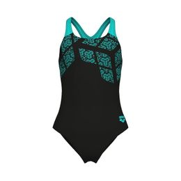 arena M&auml;dchen Badeanzug &raquo;G arena KIKKO SWIMSUIT SWIM PRO BACK&laquo; UV-Schutz UPF 50+ schwarz 128 (122), N-Gr