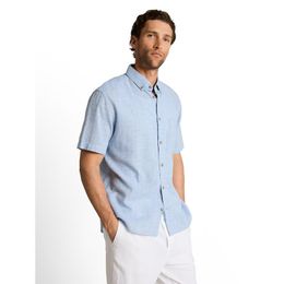 Tom Tailor Herren Tom Tailor Kurzarmhemd mit Button-Down Kragen blau M, N-Gr