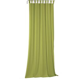 WIRTH Vorhang &raquo;Newbury&laquo; Schlaufen 1 Stk. tlg. gr&uuml;n Jacquard, Baumwolle, Polyester 125cm, Schlaufen, 65cm
