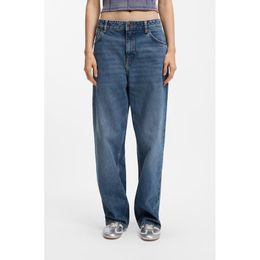 Hugo Damen Hugo 5-Pocket-Jeans &raquo;Leni&laquo; Relaxed Fit mit niedriger Leibh&ouml;he blau 29, L&auml;nge 34